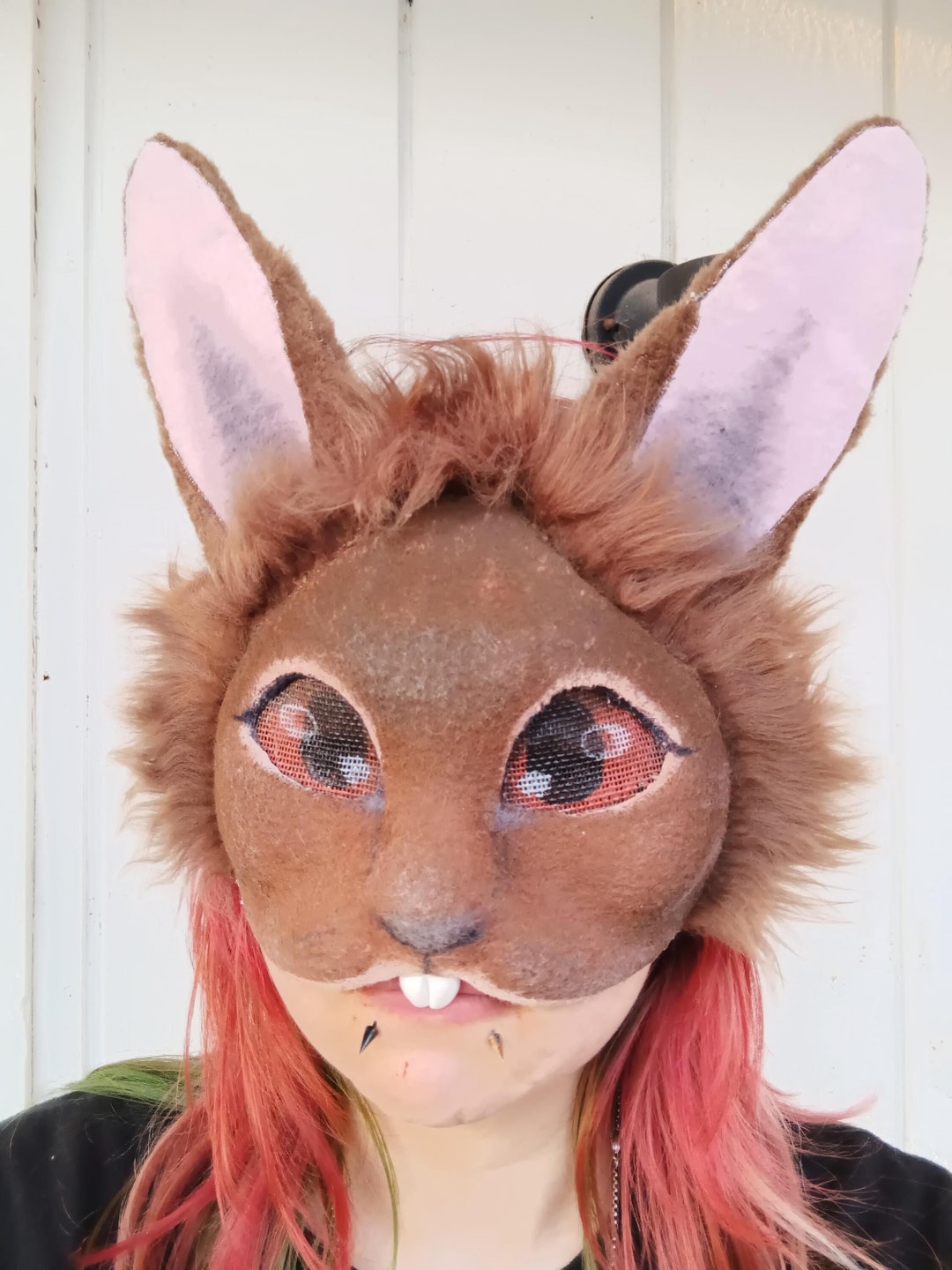 Brown Rabbit Therian Furry Roleplay Mask - Etsy