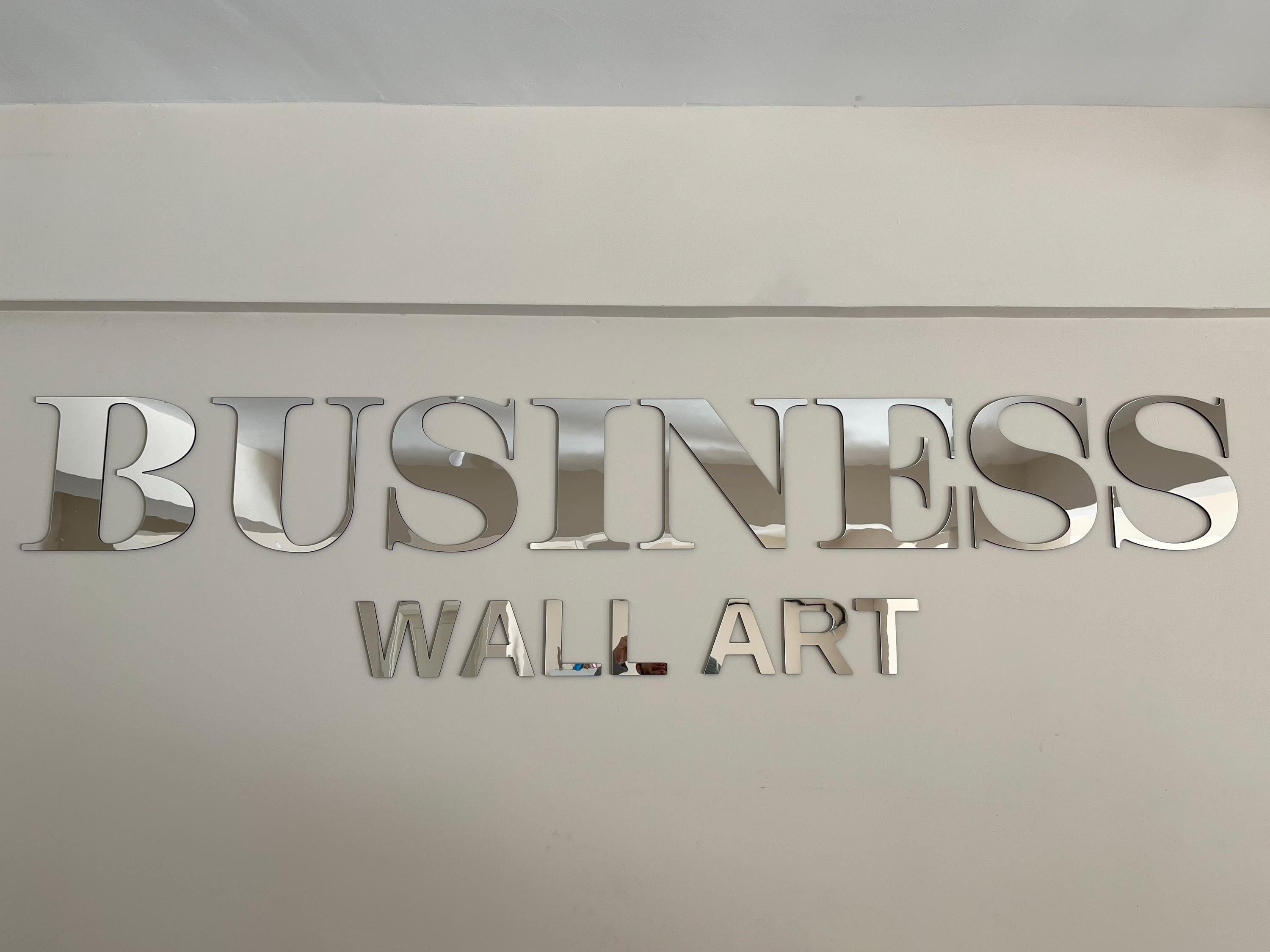 Silver Acrylic Business Name & Logo Sign – Laser Cut Plexiglass ...