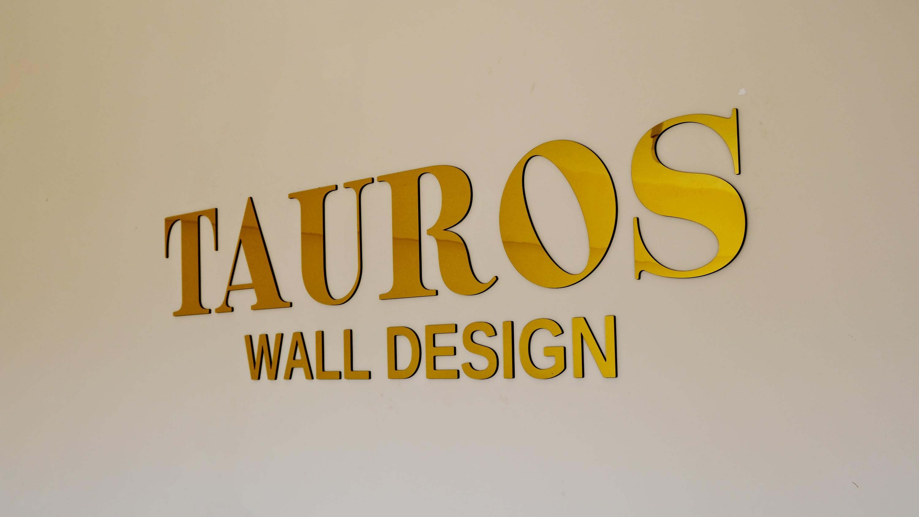 Gold Acrylic Business Logo & Sign – Laser Cut Plexiglass Wall Decor ...