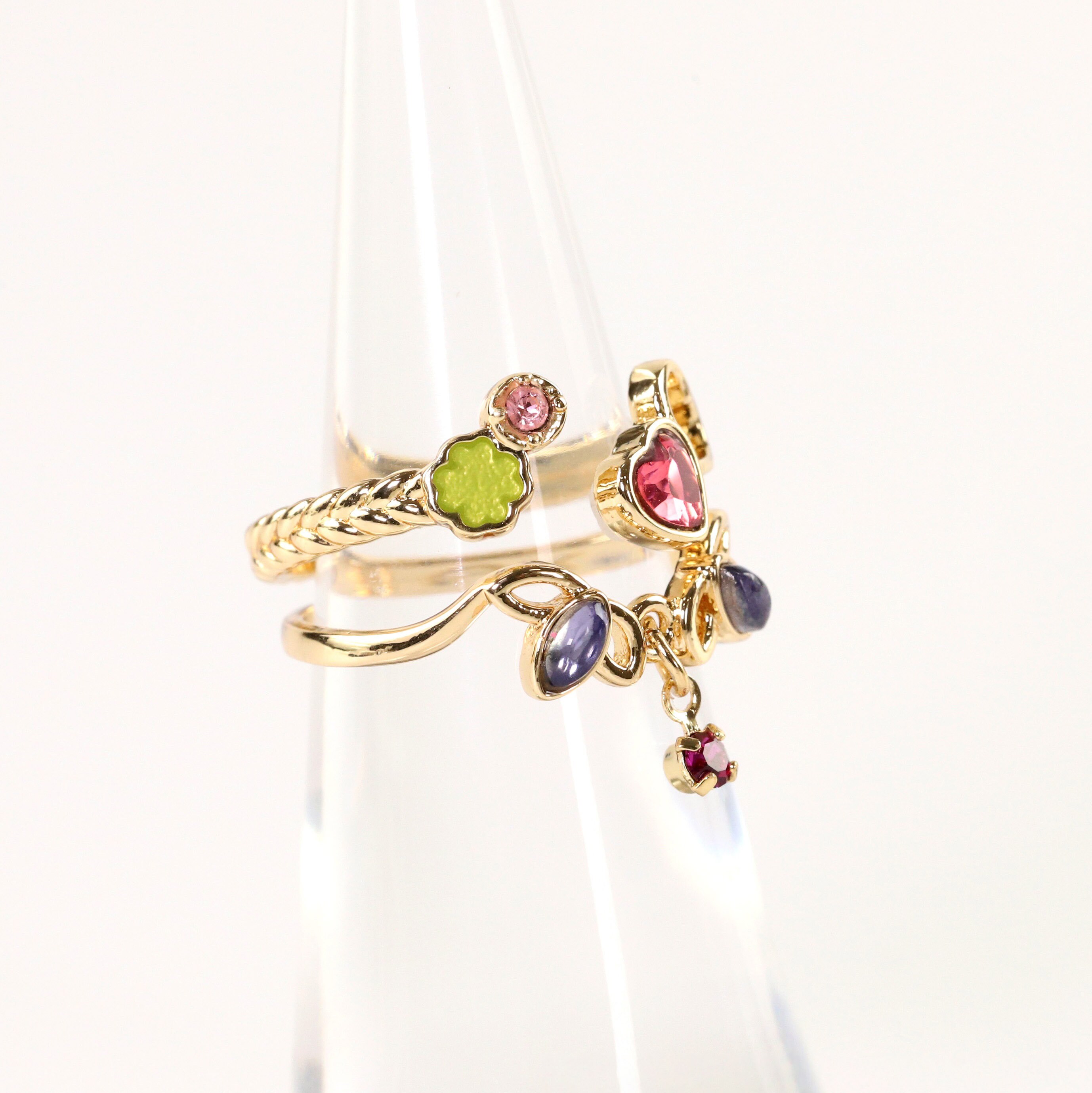 Custom Mitsuri Kanroji Inspired Double Ring Anime Manga Hashira 2 Piece ...