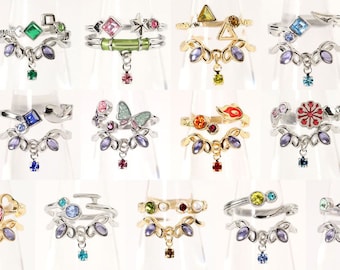 Custom Muichiro Tokito Inspired Double Ring Anime Manga Hashira 2 Piece ...