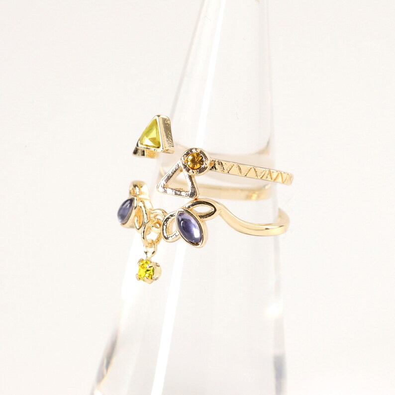 Custom Zenitsu Agatsuma Inspired Double Ring Anime Manga 2 Piece ...