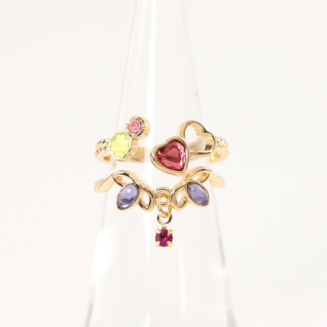 Custom Mitsuri Kanroji Inspired Double Ring Anime Manga Hashira 2 Piece ...