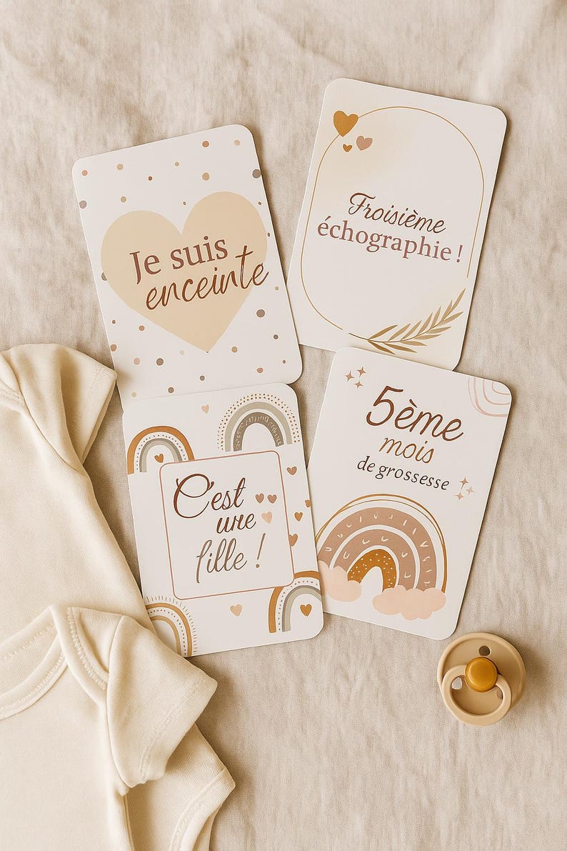 Printable Pregnancy Milestone Cards – Set of 20 Digital Cards – Future ...