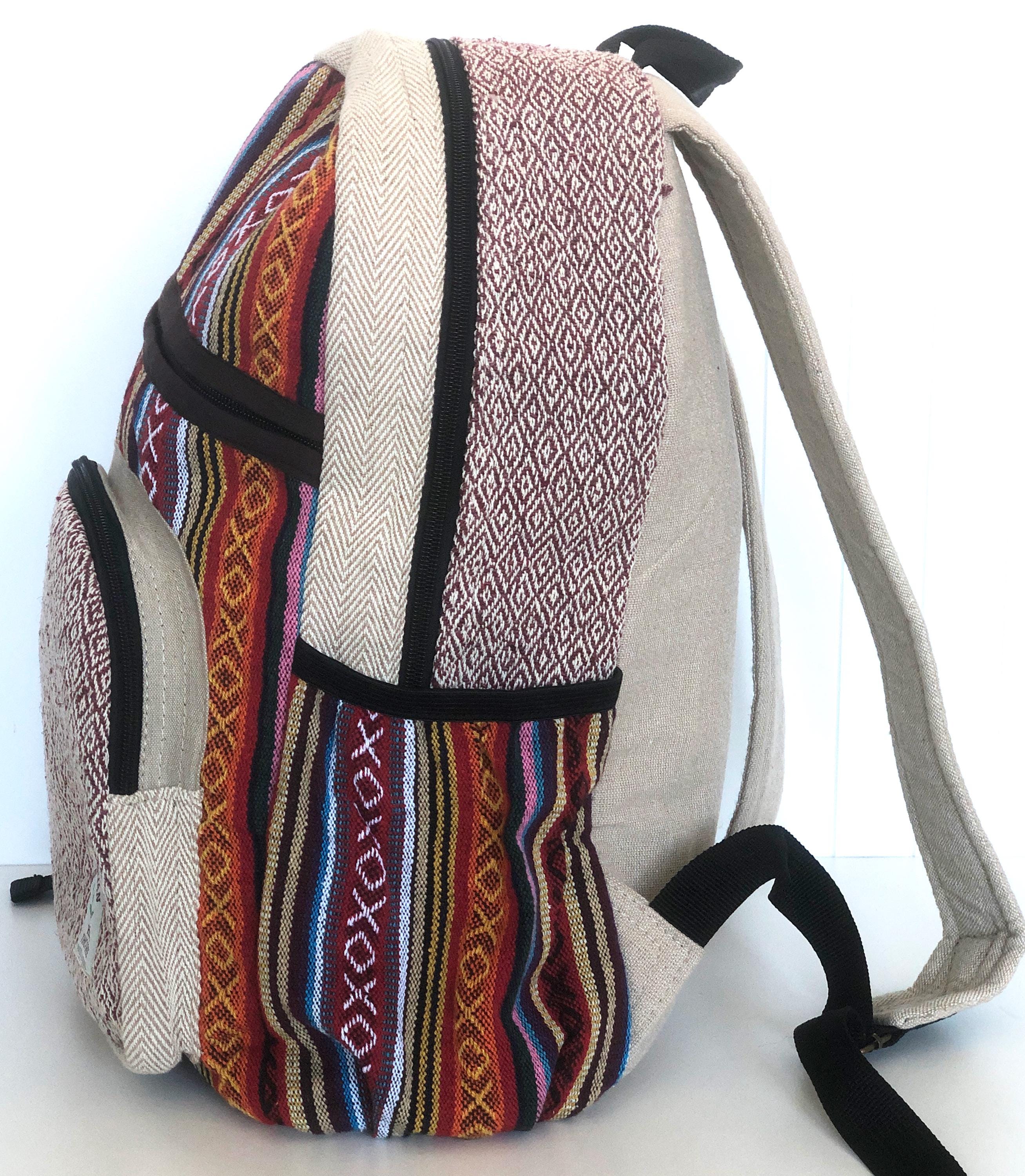 Handmade Hemp Backpack, Eco Friendly Unisex Backpack, Organic Hemp ...