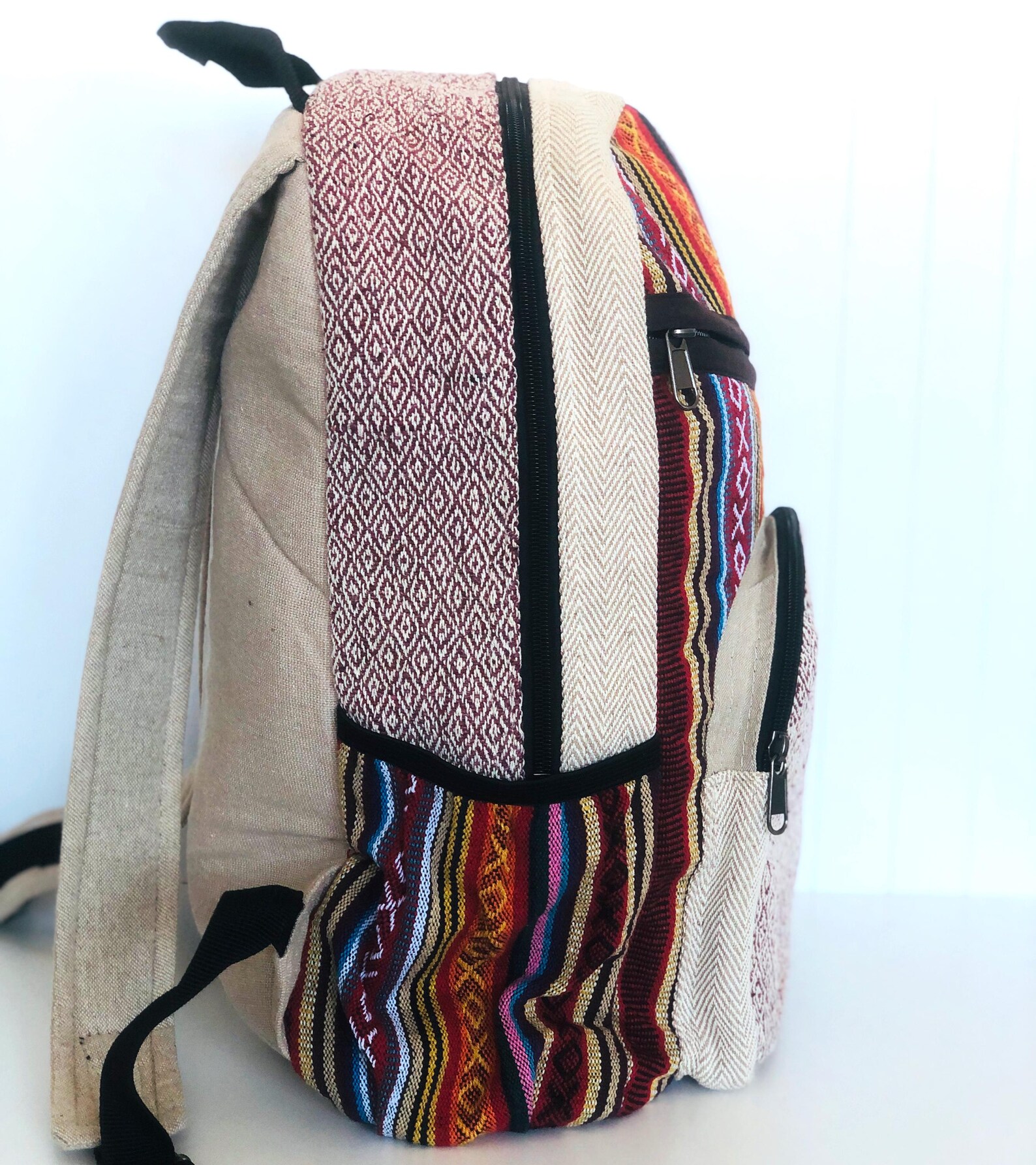 Handmade Hemp Backpack, Eco Friendly Unisex Backpack, Organic Hemp ...