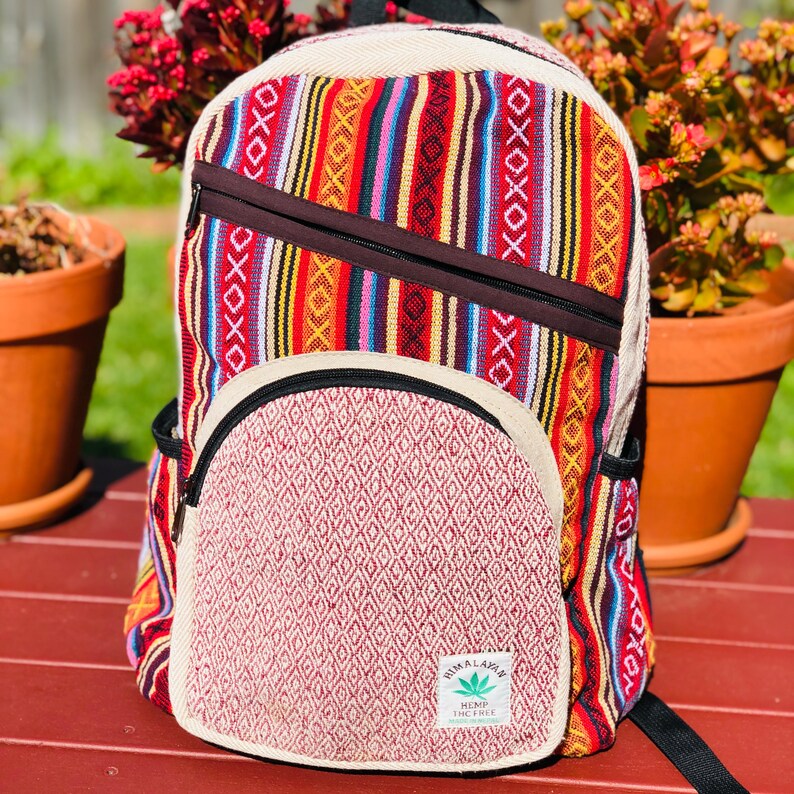 Handmade Hemp Backpack, Eco Friendly Unisex Backpack, Organic Hemp ...