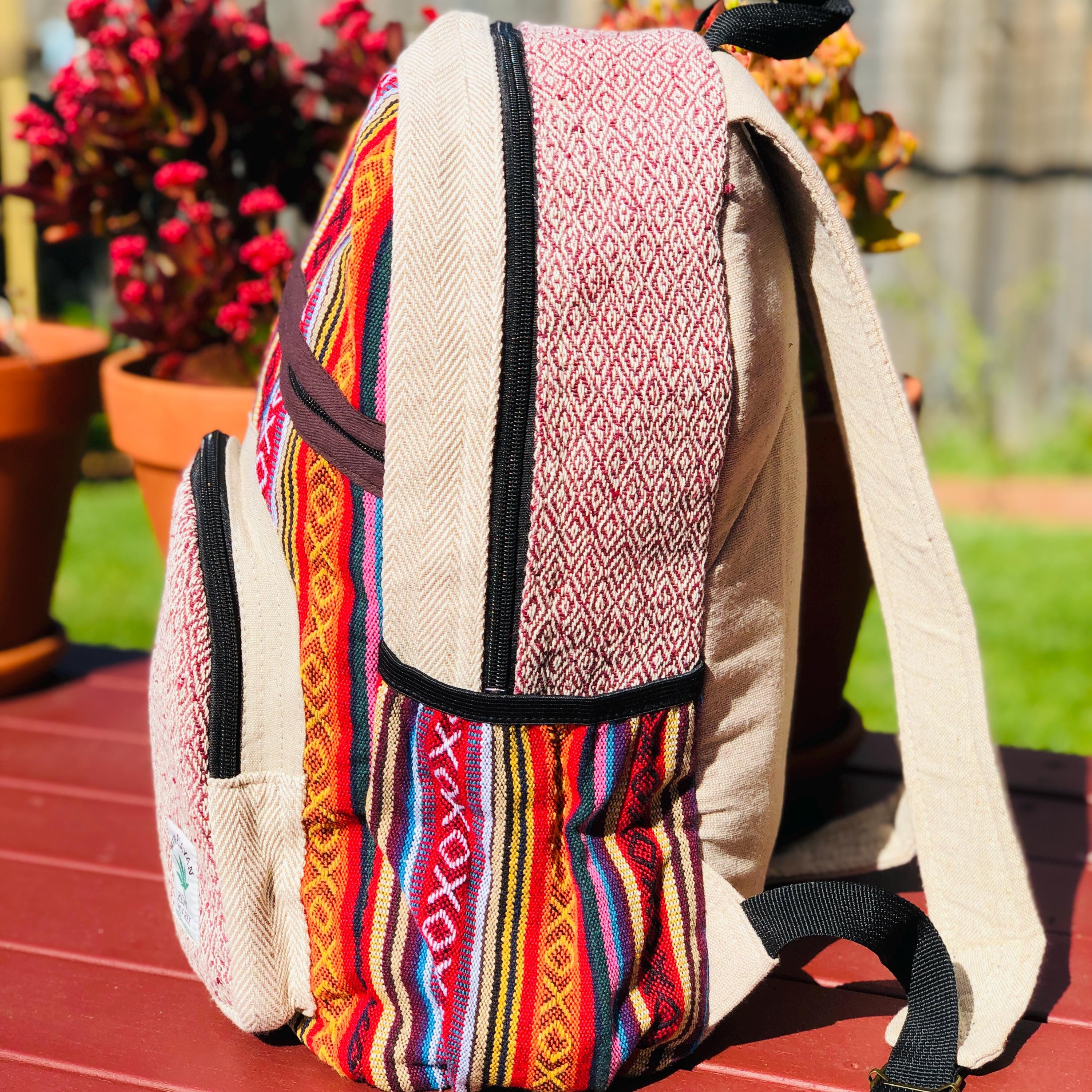 Handmade Hemp Backpack, Eco Friendly Unisex Backpack, Organic Hemp ...