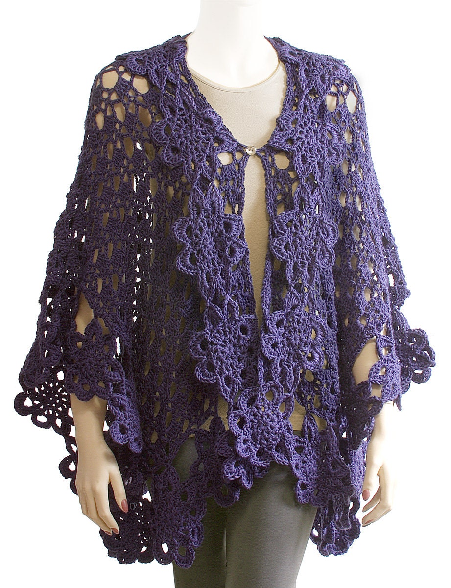 Crochet Merrylee Cardigan Shawl Pattern Pdf - Etsy