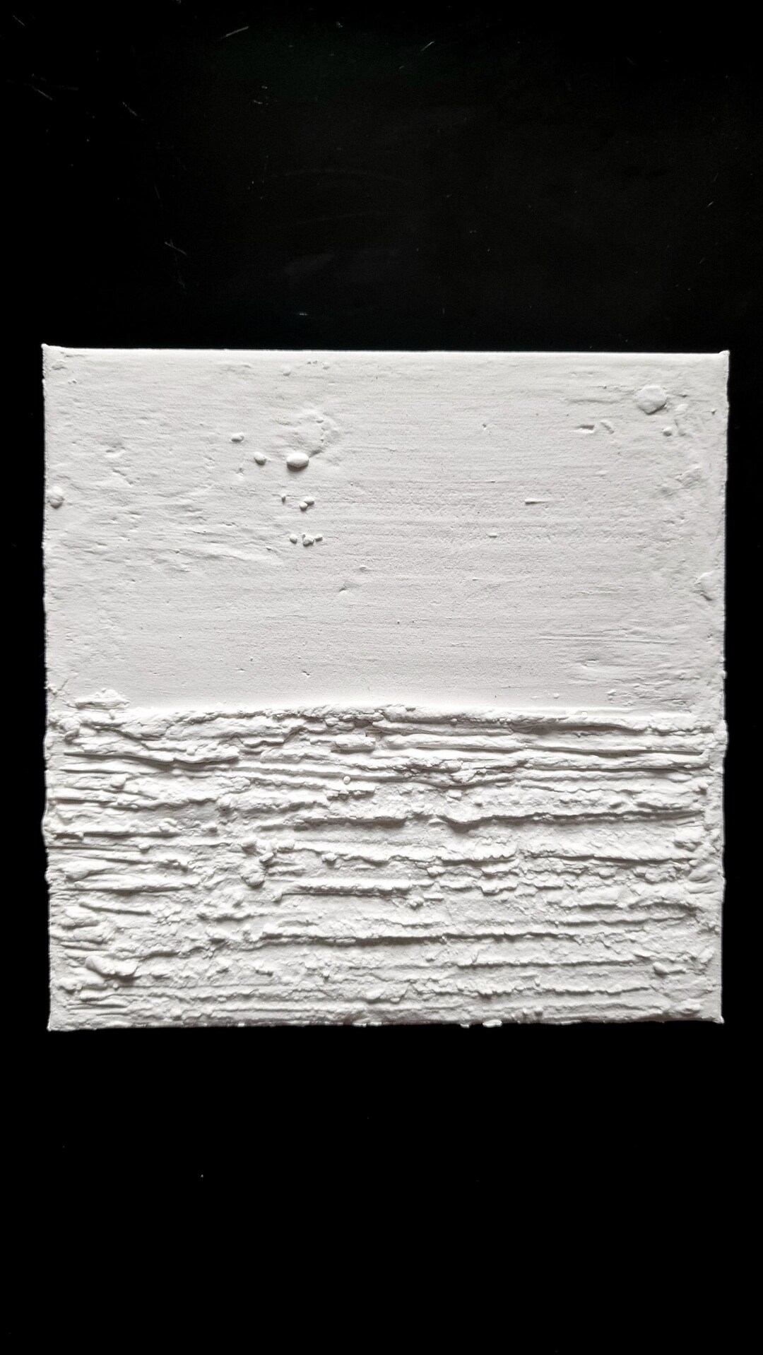 Handmade Modern Textured Wall Art in Plaster. Rugged Terrain Texture in ...