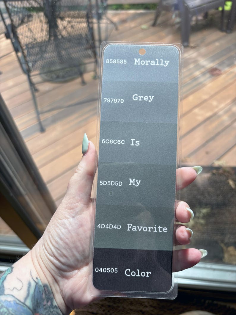 Dark Romantic Bookmark - Morally Grey Aesthetic, Book Lover Gift - Etsy