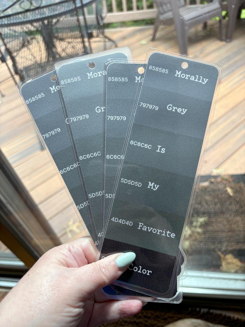 Dark Romantic Bookmark - Morally Grey Aesthetic, Book Lover Gift - Etsy