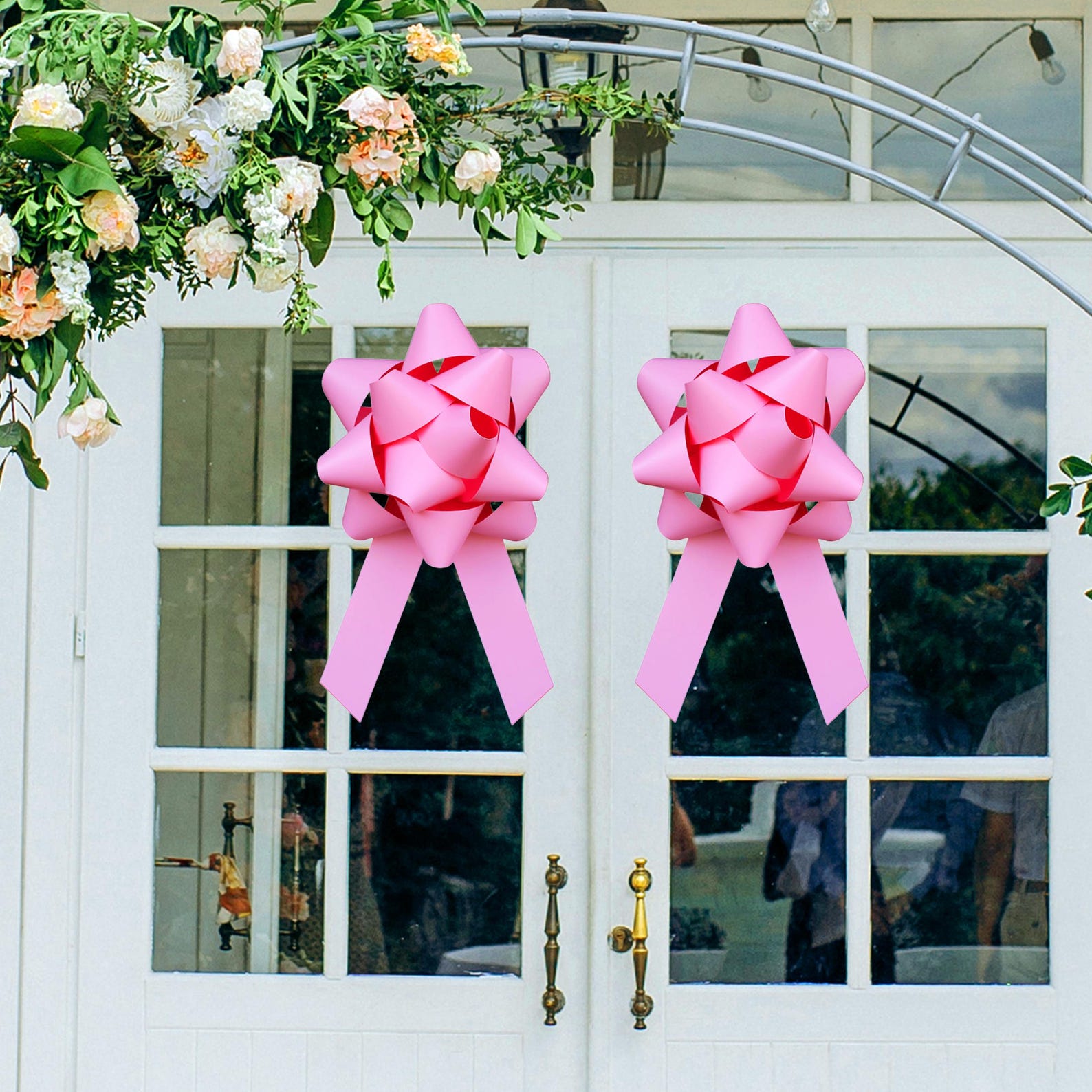Large 3D Pink Celebration Bow: Waterproof Vinyl Decor - Etsy