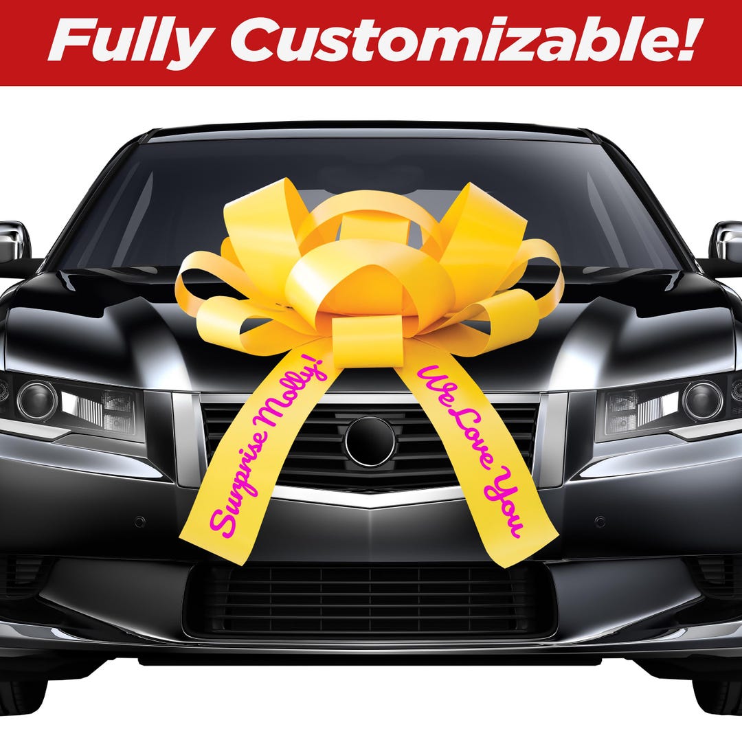 Custom Giant Car Bow: 30-inch Personalized Celebration Bow - Etsy