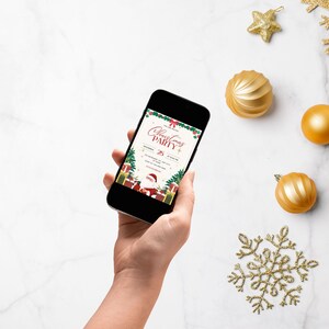 Editable Christmas Party Invitation | Printable Card | Digital Download ...