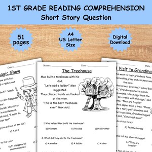 Reading Comprehension Multiple Choice - Etsy