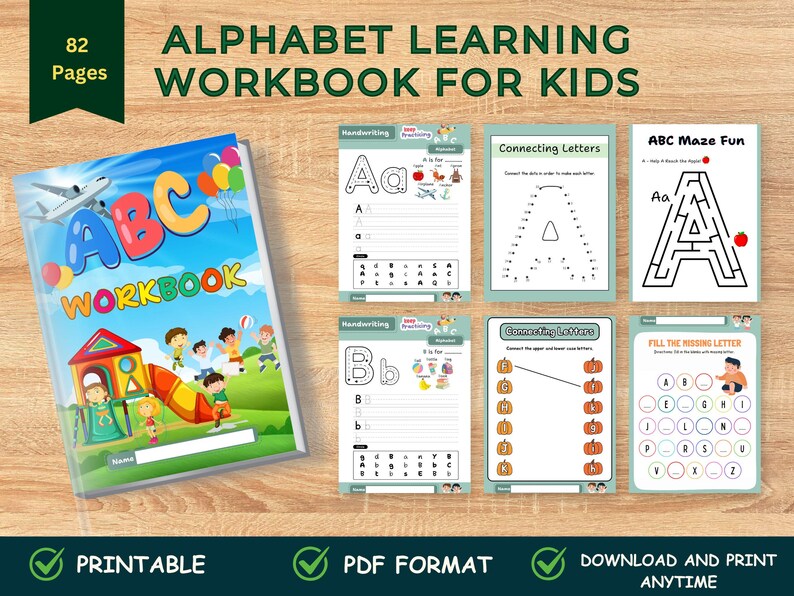 Preschool ABC Workbook | Letter Tracing Practice | Alphabet Writing ...
