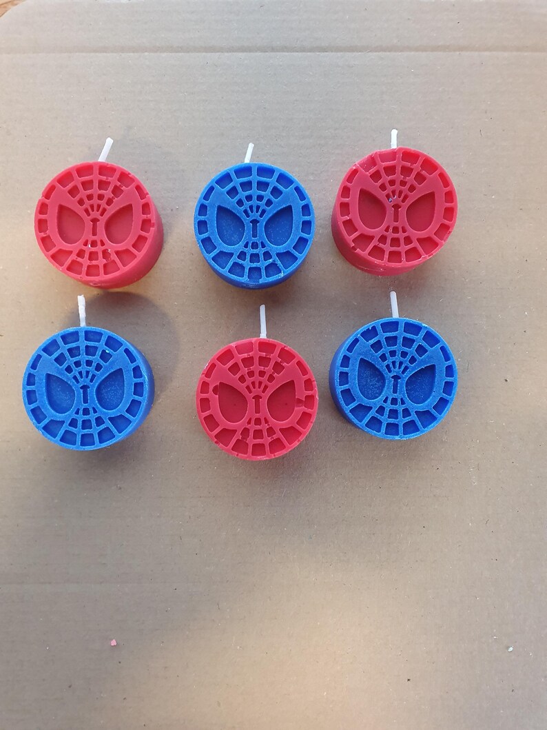 Spiderman Birthday Candle X 6 - Etsy