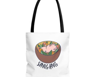 Sinigang Pig Pun Canvas Tote Bag, Pig Pun, Pig Tote Bag, Gift for ...
