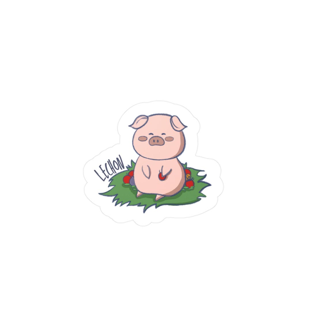 Lechon Pig Pun Sticker, Filipino, Filipino Sticker, Philippines, Pig ...