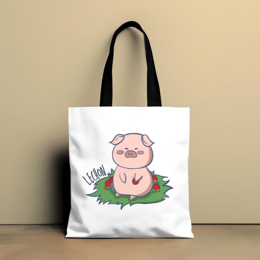 Lechon Pig Pun Tote Bag, Pig Pun, Pig Puns, Filipino Merch, Filipino ...