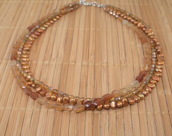 Rust Color Necklace - Etsy