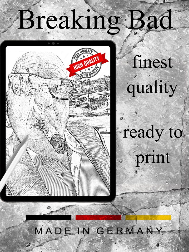 30 HD Stencils Breaking Bad Tattoo Stencil Procreate Stencil Procreate ...