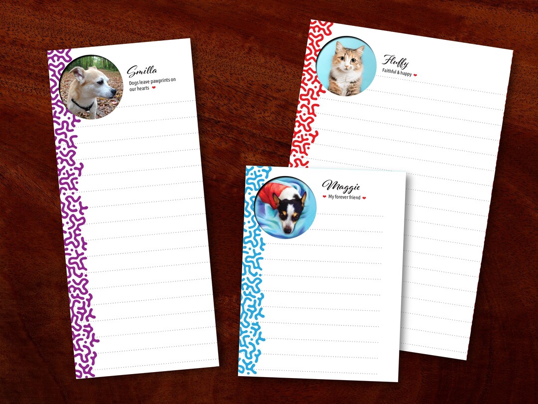 Doodle Personalized Pet Notepads + FREE Bonus Pad! - Etsy