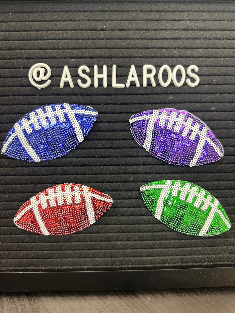 Sequin Football Trucker Hat Iron on Patch - Etsy