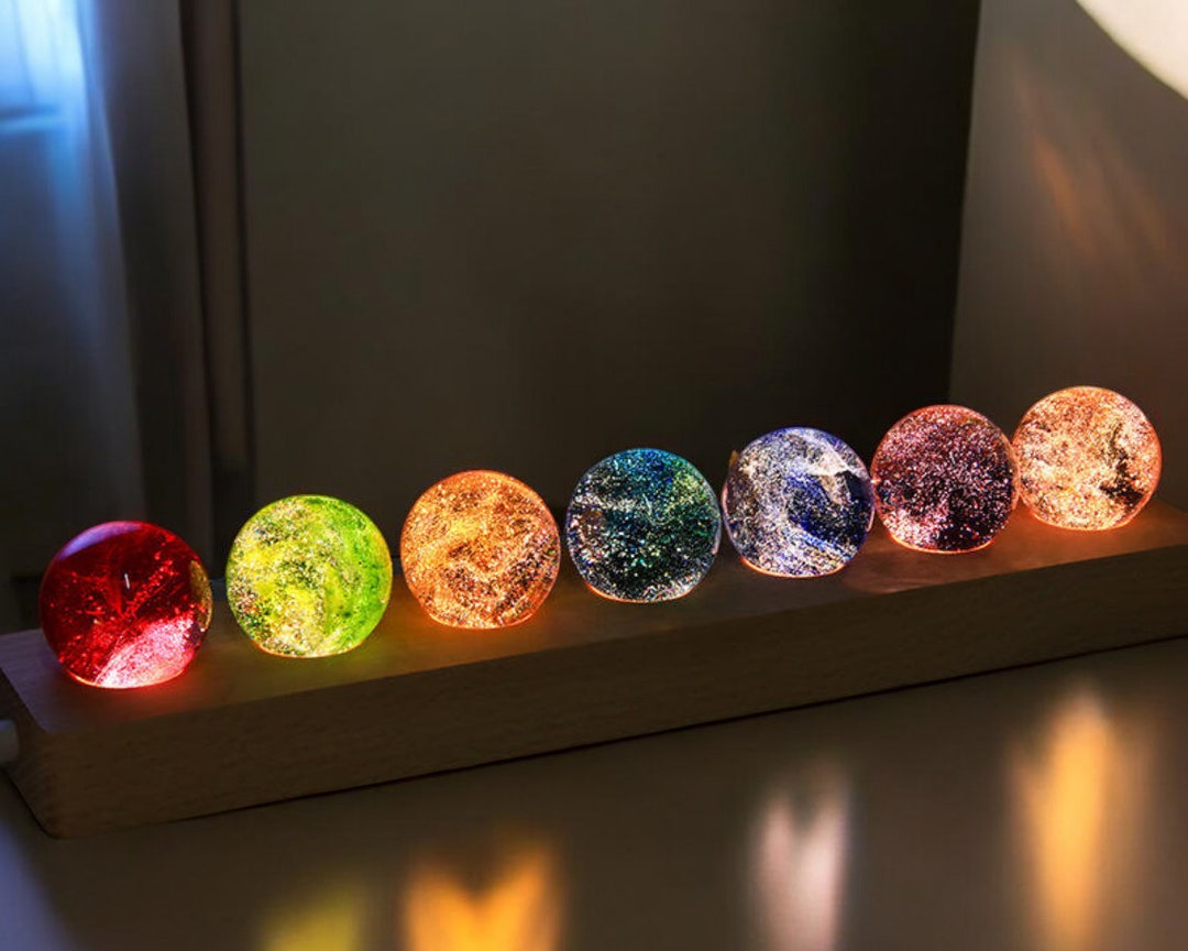 Galaxy Crystal Ball Sky Night Lamp Milky Way Lamp, Moon and Sun Lamp ...