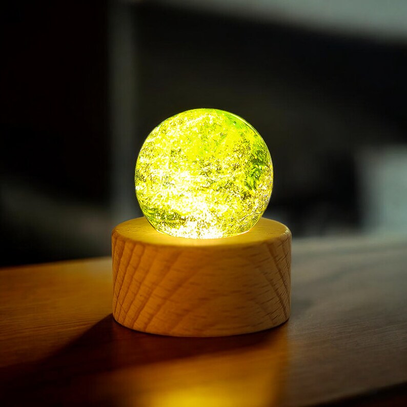 Galaxy Crystal Ball Sky Night Lamp Milky Way Lamp, Moon And Sun Lamp ...