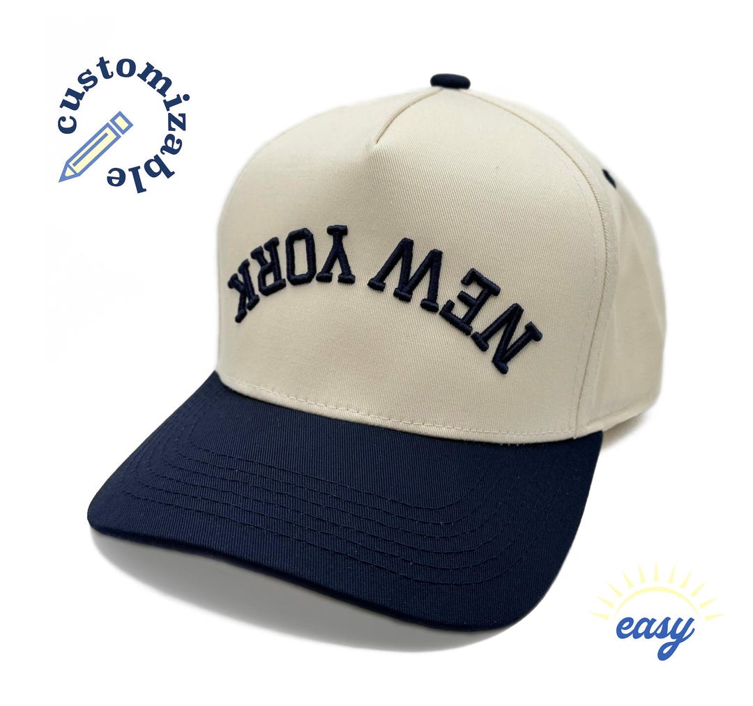 New York Upside Down Hat | Customize This Hat With Your Own Text | Off ...
