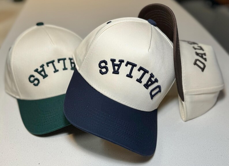 Dallas Upside Down Hat Customize This Hat With Your Own Text Off-white ...