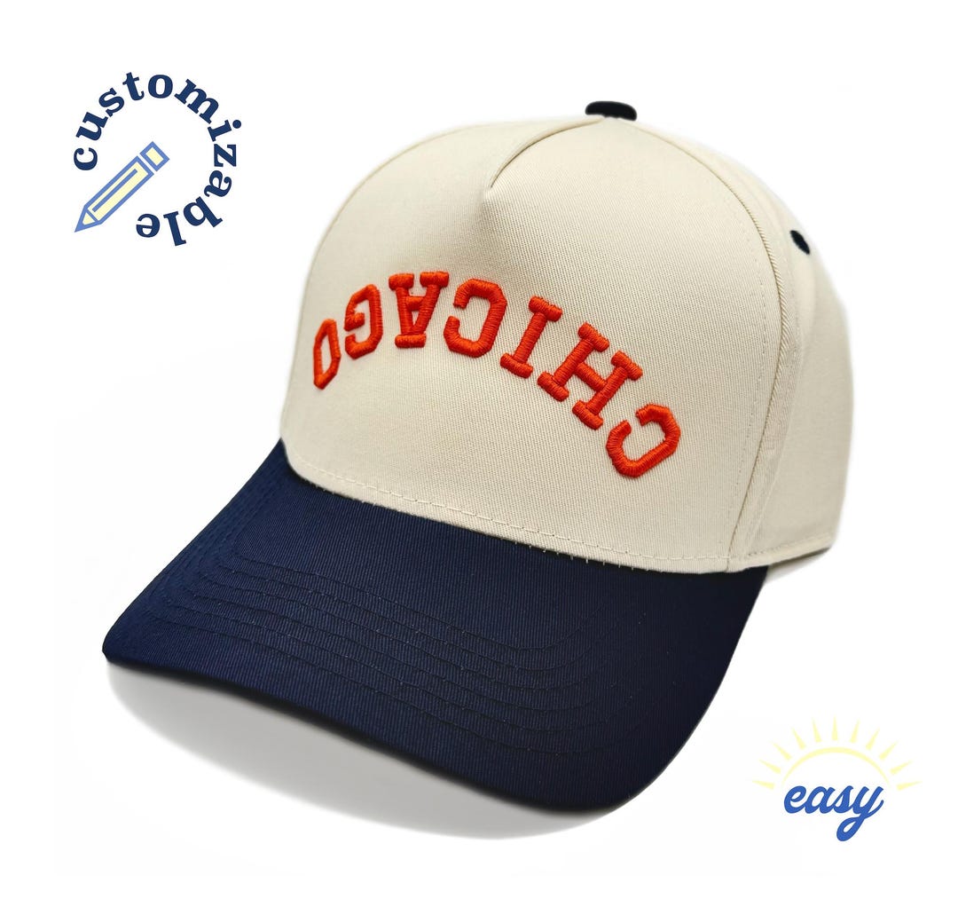 Chicago Upside Down Hat | Customize This Hat With Your Own Text | Off ...