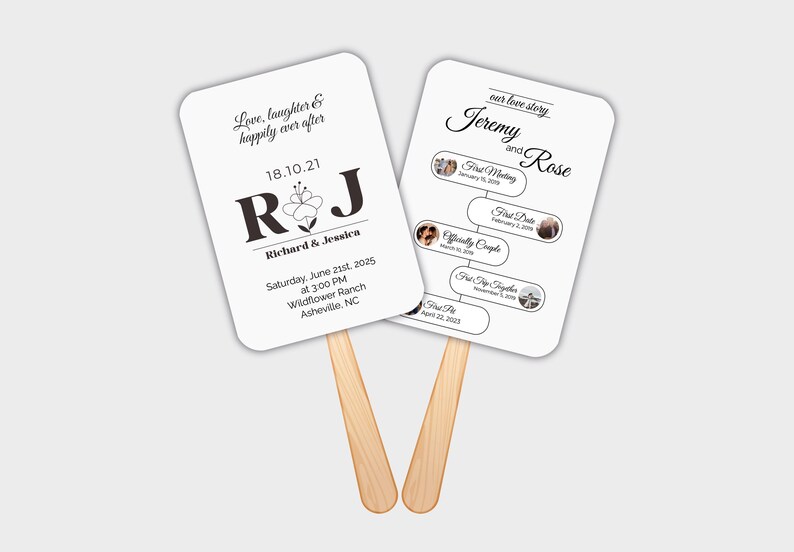 Custom Wedding Hand Fans | Personalized Fan Tags for Ceremony | Outdoor ...