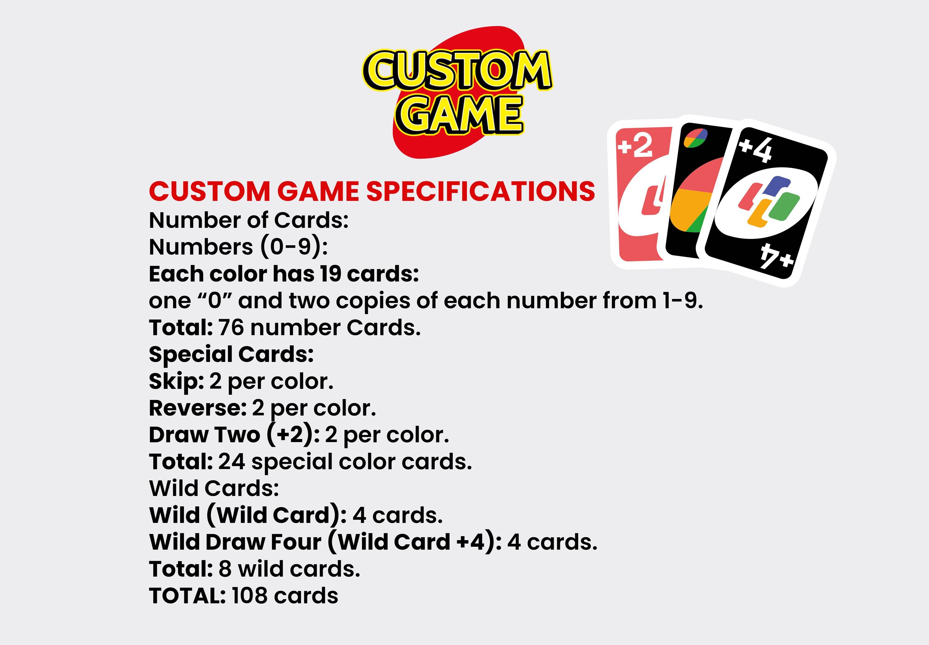 RUSH Custom Game Playing Cards | Custom Gift | Deck Custom Photo ...