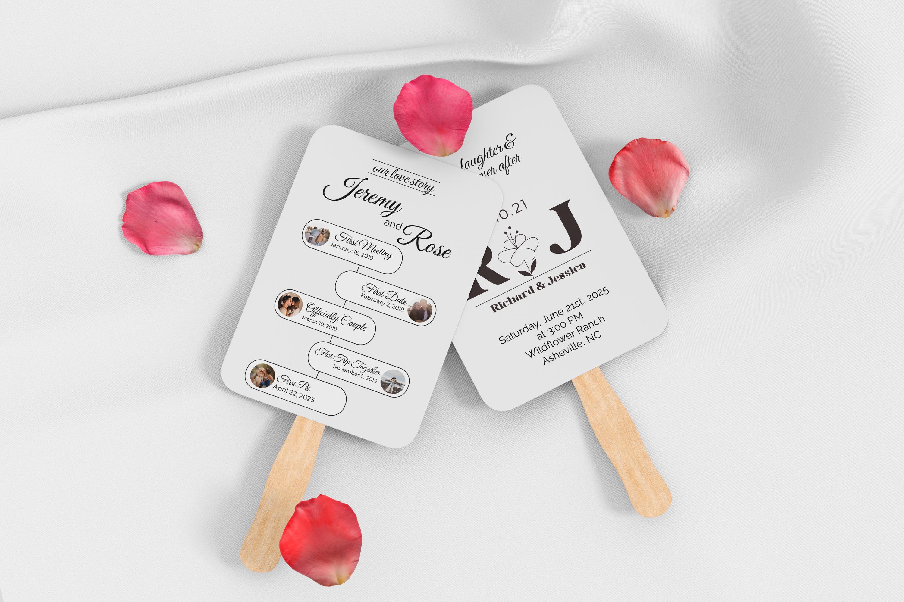 Custom Wedding Hand Fans | Personalized Fan Tags for Ceremony | Outdoor ...
