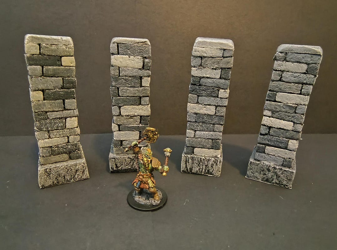 Hand Carved Weighted Stone Columns | Tabletop Columns | Tabletop Set ...