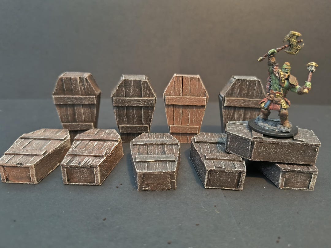 Handmade Miniature Coffins I Dungeons and Dragons Coffins I Tabletop ...