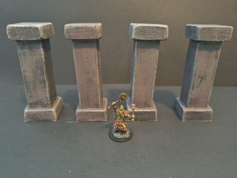 Hand Carved Weighted Stone Columns | Tabletop Columns | Tabletop Set ...