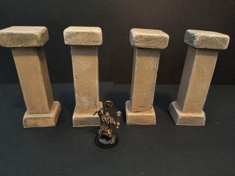 Hand Carved Weighted Stone Columns | Tabletop Columns | Tabletop Set ...