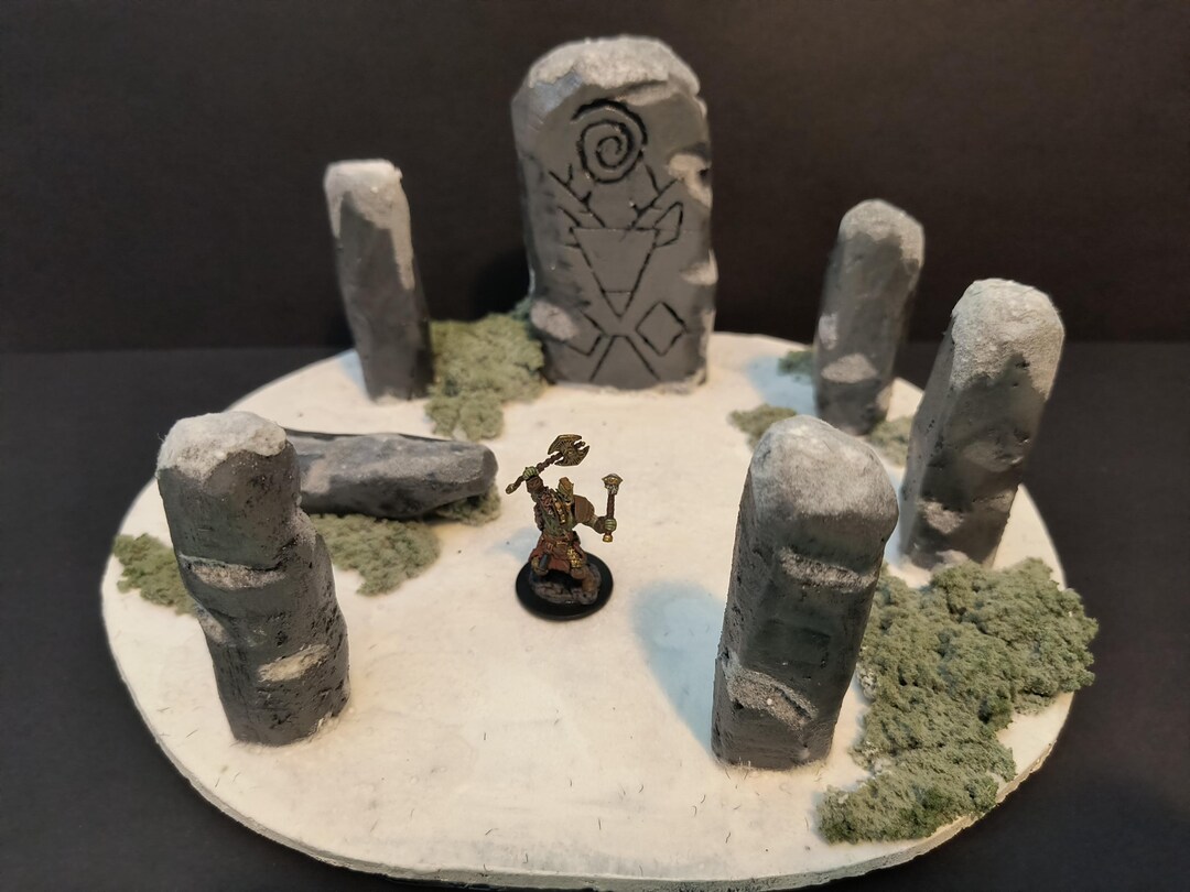 Custom Handmade Standing Stones Diorama I Dungeons and Dragons Standing ...