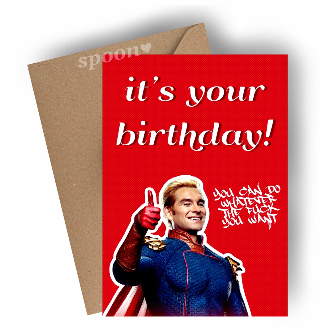 Homelander the Boys - Birthday Card - Etsy