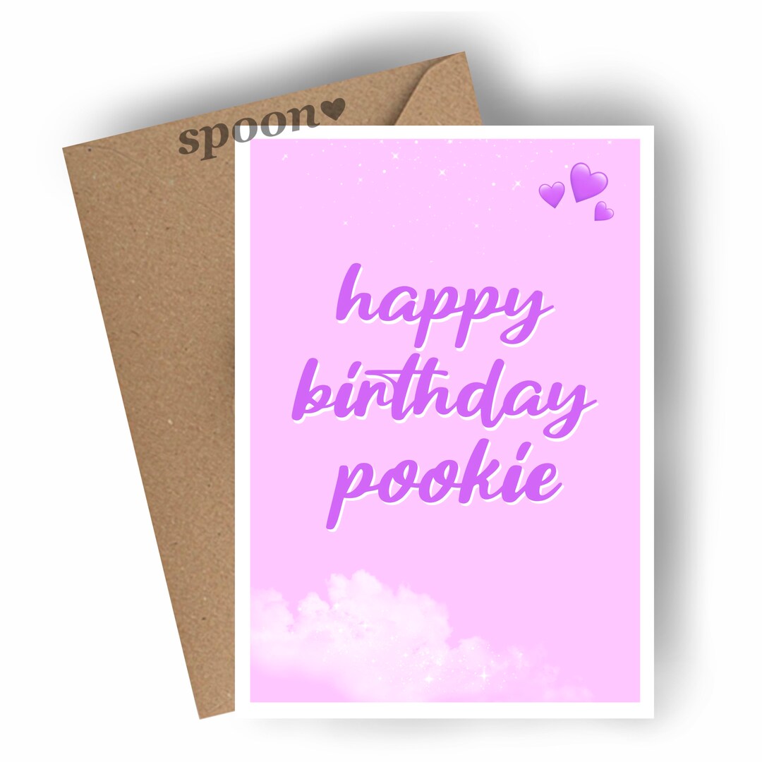 Happy Birthday Pookie - Funny Birthday Card - Etsy