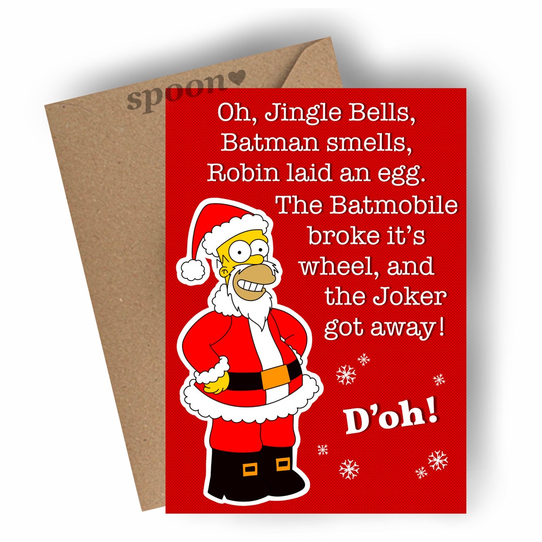 The Simpsons - Funny Christmas Card - Etsy UK