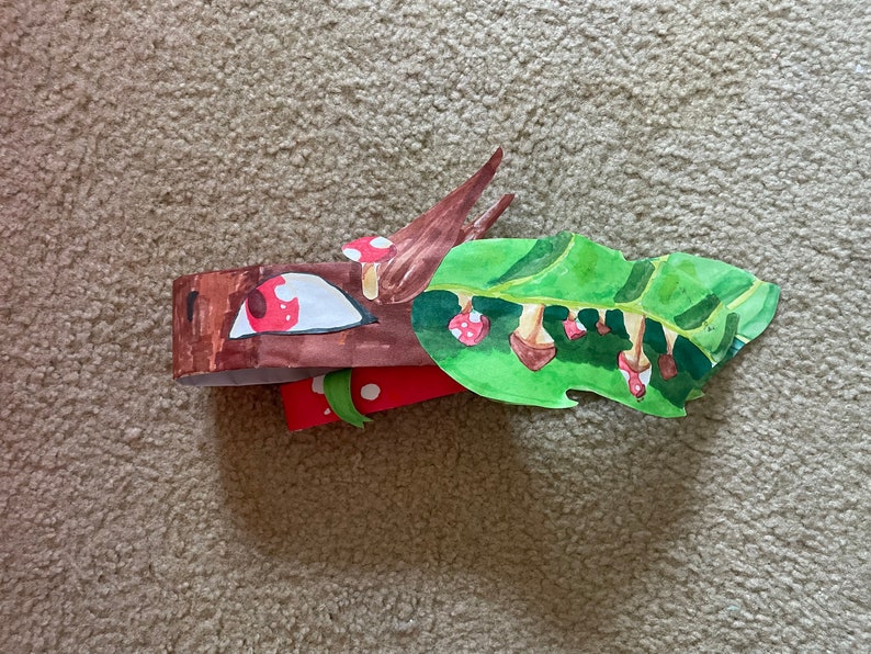 Mushroom Dragon Puppet round Base - Etsy