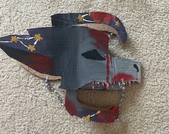 Horror Cardboard Dragon Puppet With Chains and Gore - Etsy