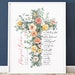 Godchild Baptism Sign, Floral Cross, Personalized Baptism Gift Girl ...