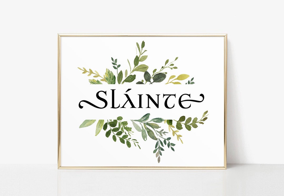 Celtic Irish Sign, Irish Gift, Slainte Bar Decoration, Irish Cheers ...