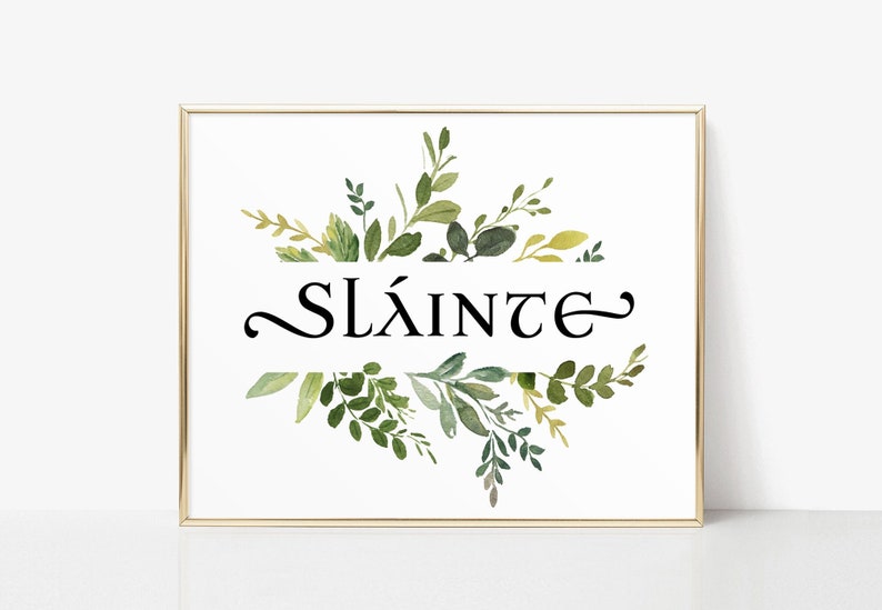 Celtic Irish Sign, Irish Gift, Slainte Bar Decoration, Irish Cheers ...